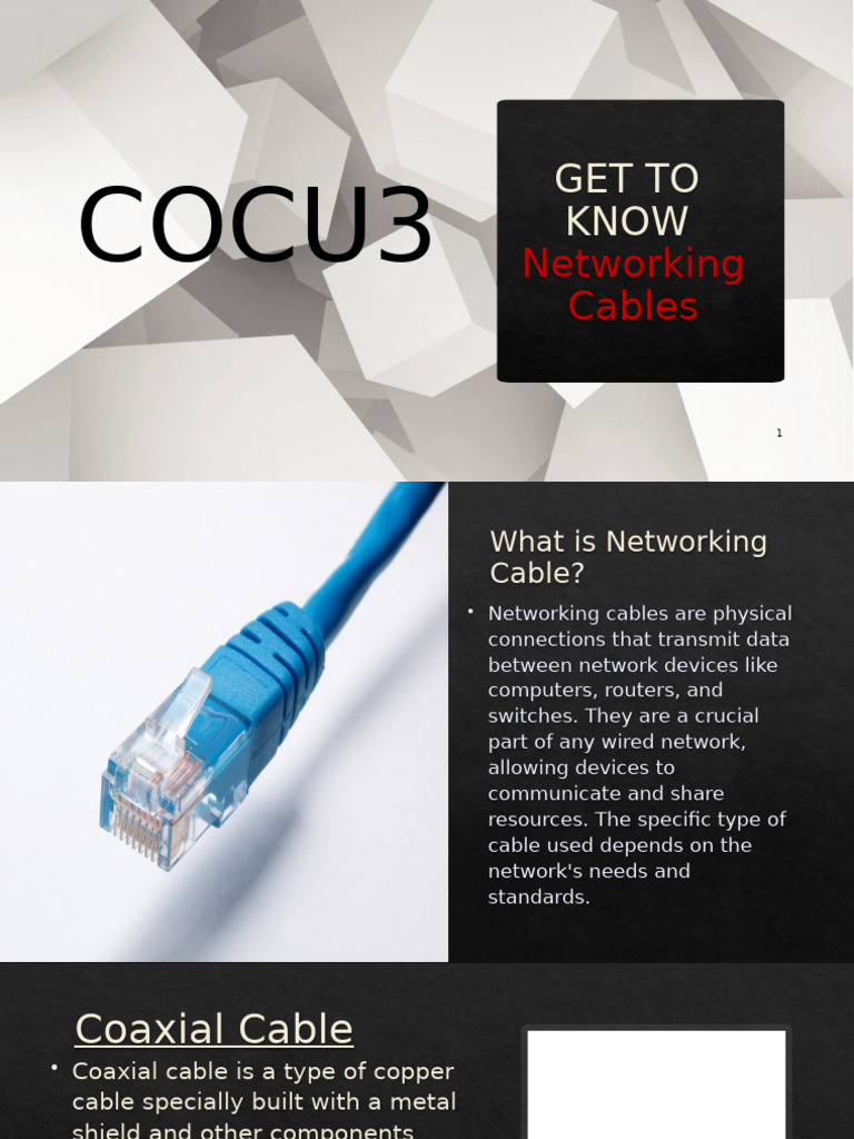 Types of Networking Cables Explained | PDF
