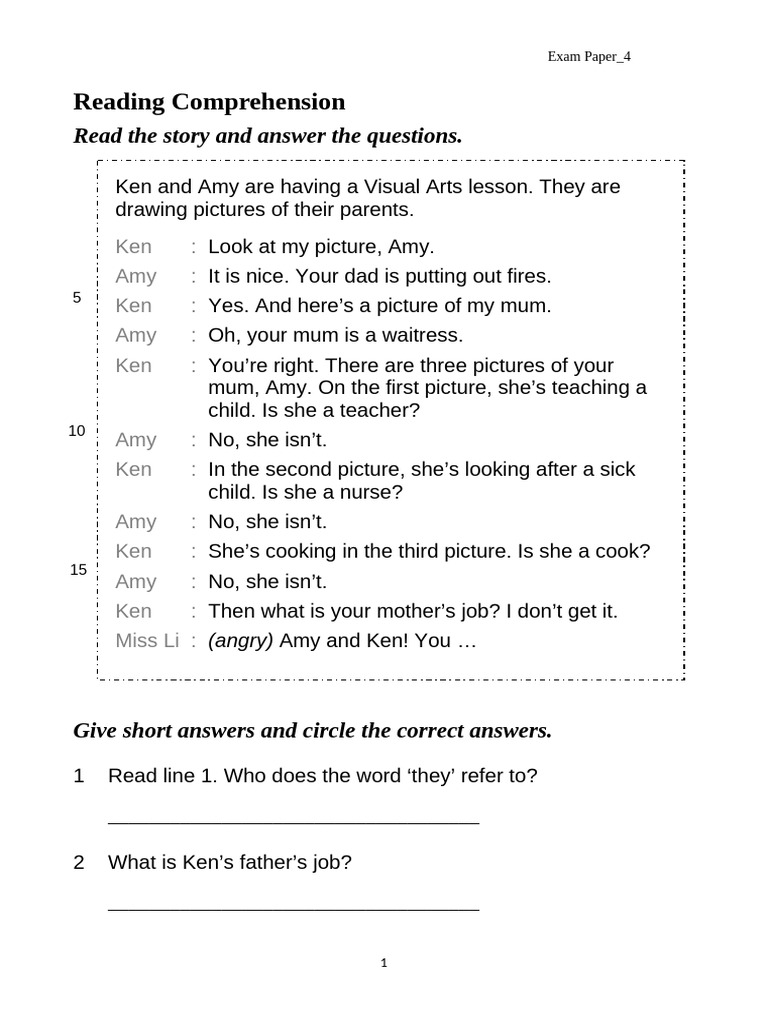 Longman Elect 2A_Exam Paper 4 | PDF | Grandparent