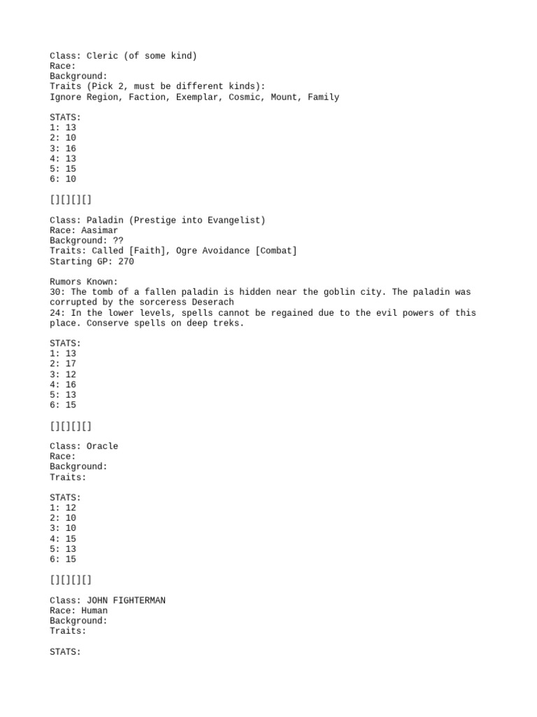 Pf1E List | PDF