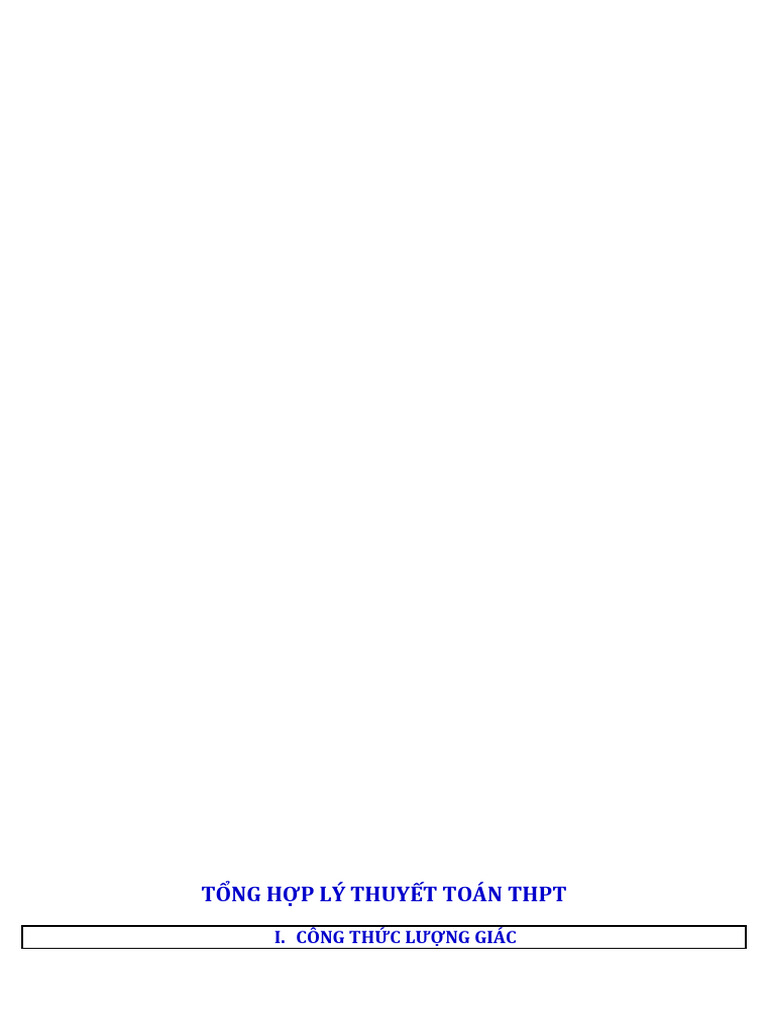 TT Cong Thuc Toan | PDF