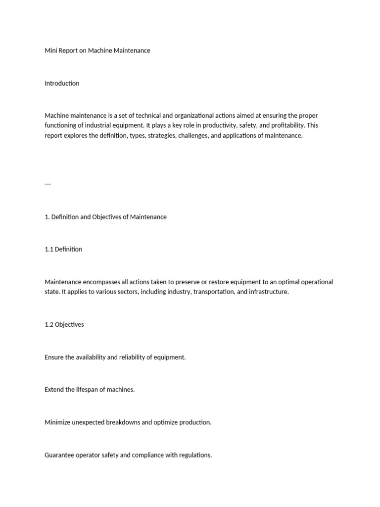 Essential Guide to Machine Maintenance | PDF | Mechanical Engineering