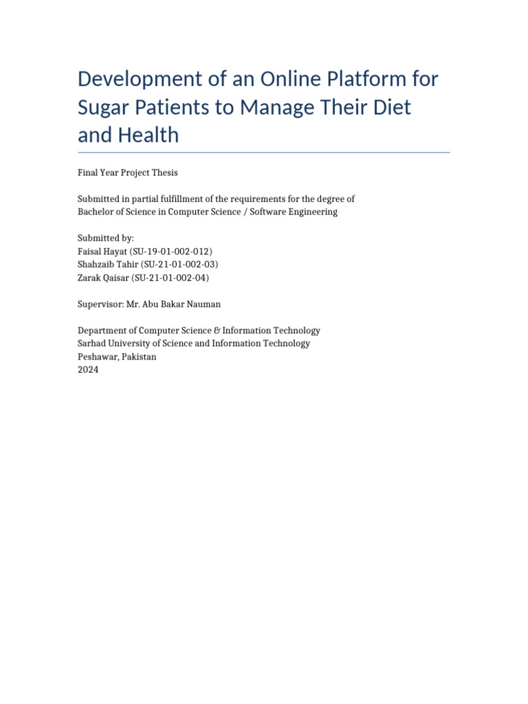 FYP Thesis Draft | PDF