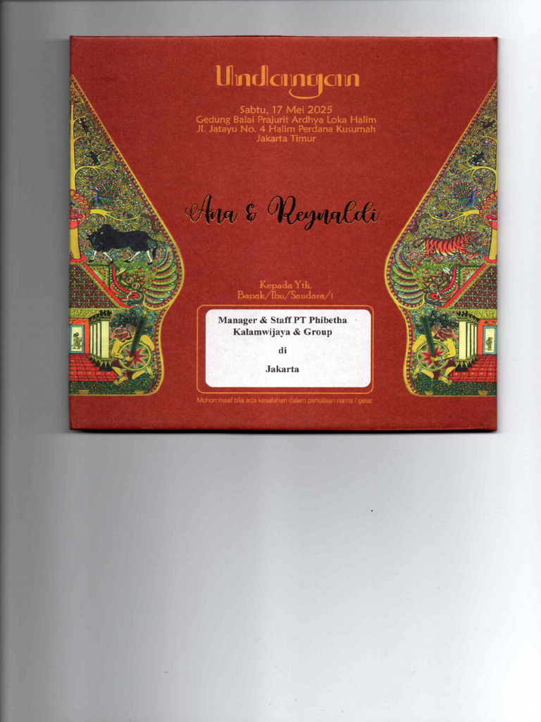 Undangan Dudu Abdullah (KDK) | PDF