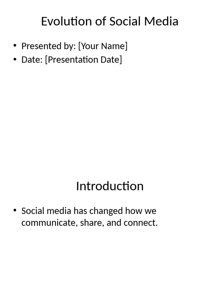 Evolution of Social Media Presentation | PDF