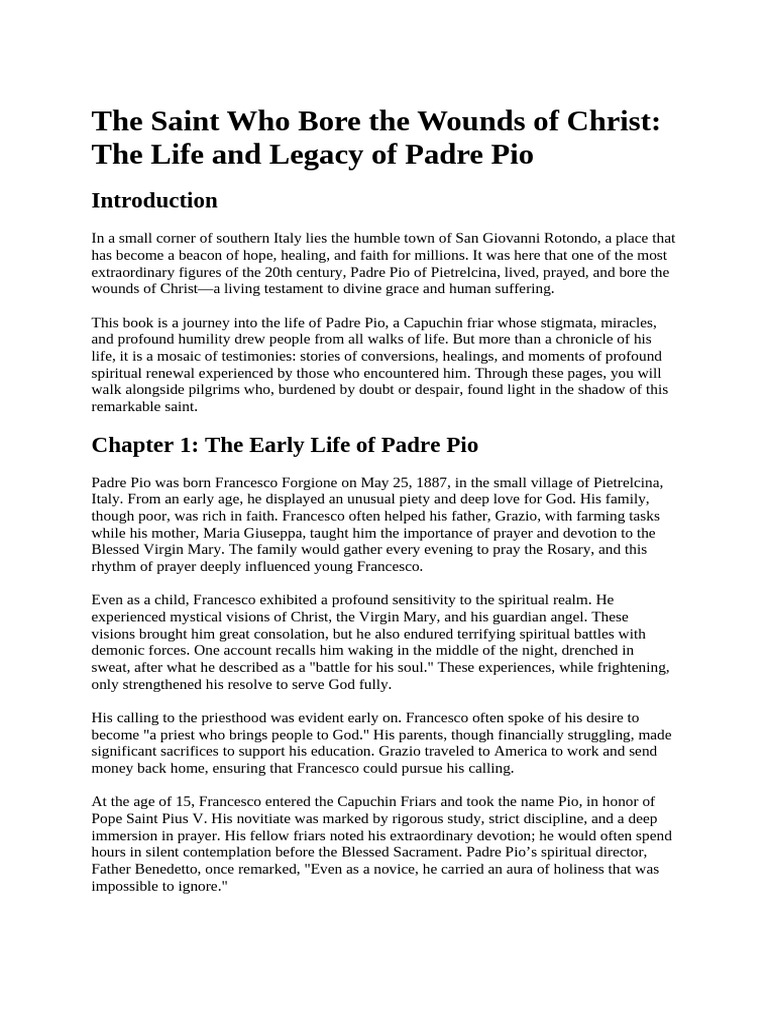 Padre Pio | PDF | Miracle | Prayer