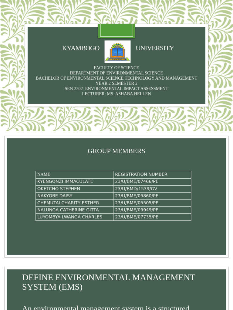 Group - 4 - Eia - Presentation Final | PDF | Environmental Impact Assessment | Environment