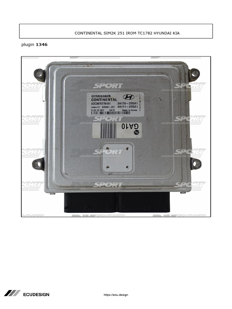 Continental Sim2k-251 Irom Tc1782 Hyundai Kia | PDF