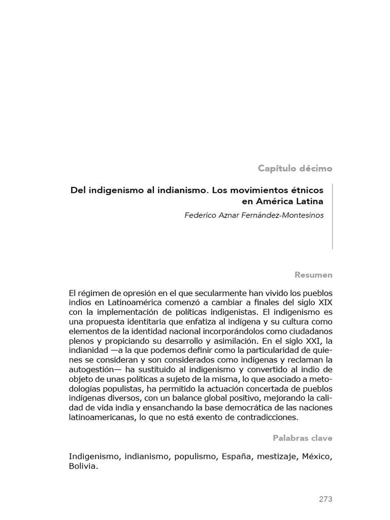 INDIGENISMO E INDIANISMO | PDF | México | America latina