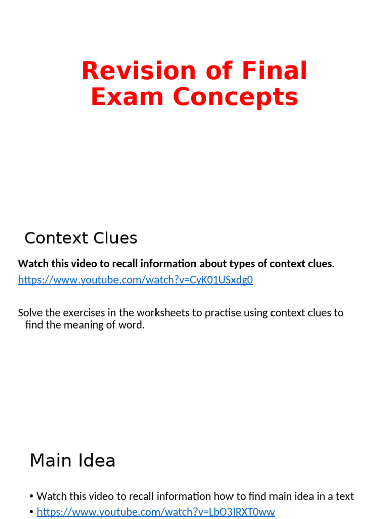 Context Clues and Main Idea 2 | PDF