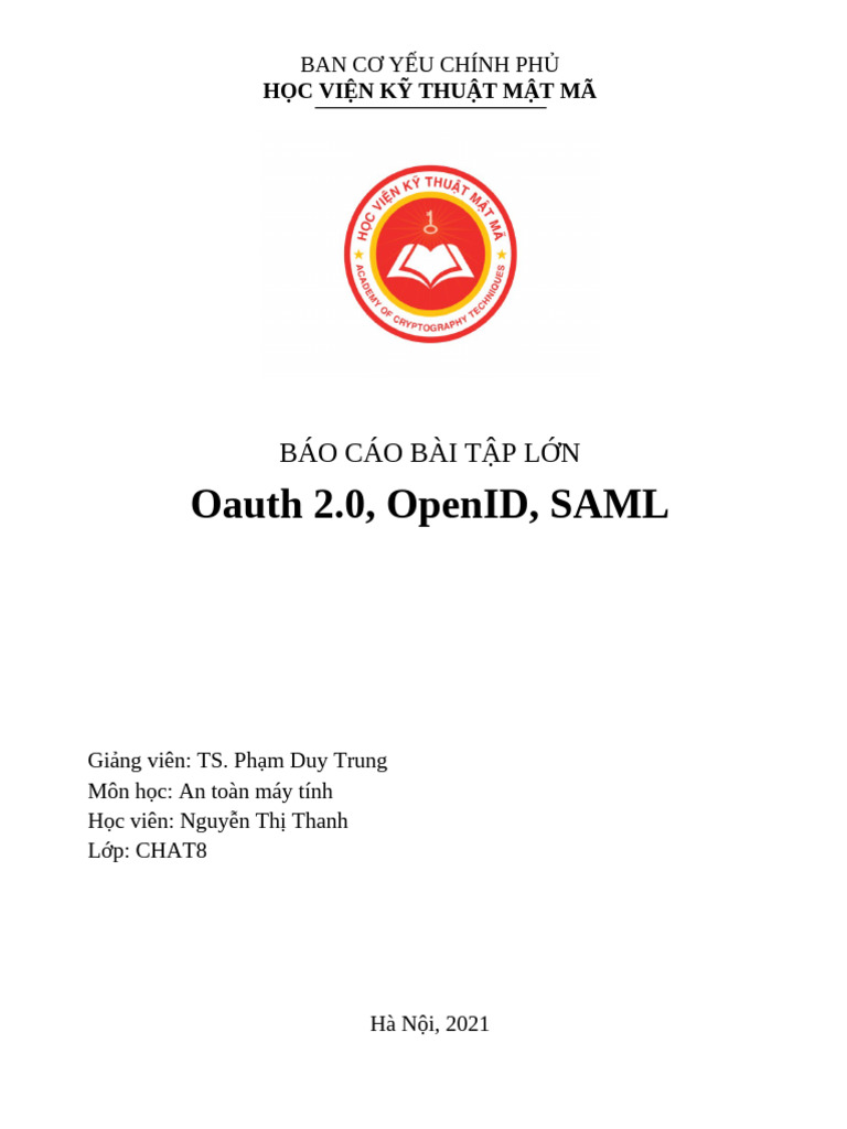 ATMT Baocao Oauth2.0 | PDF