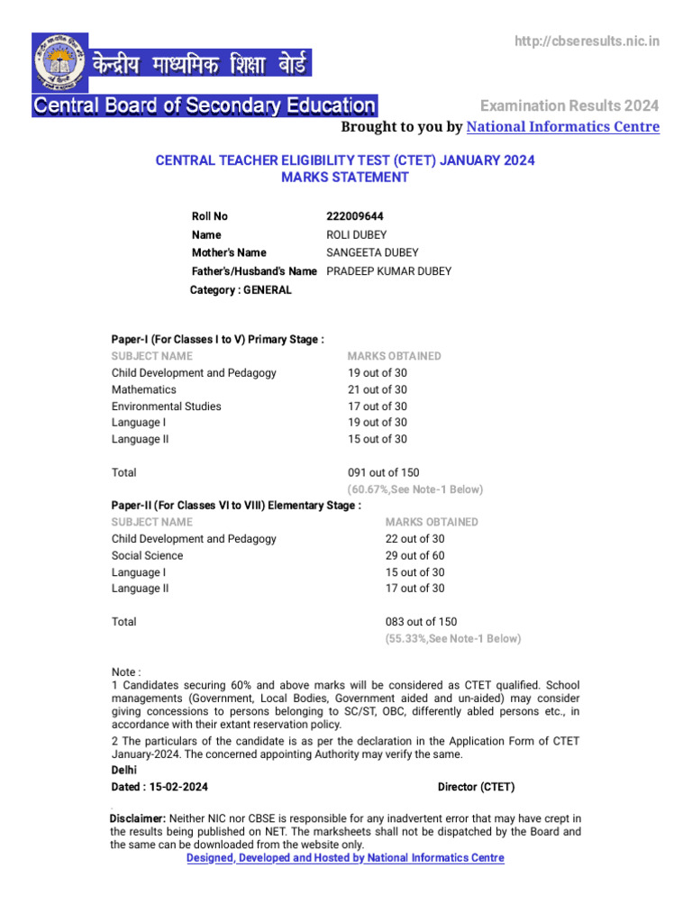 Teacher Eligibility Certificate | PDF | Student Assessment And ...