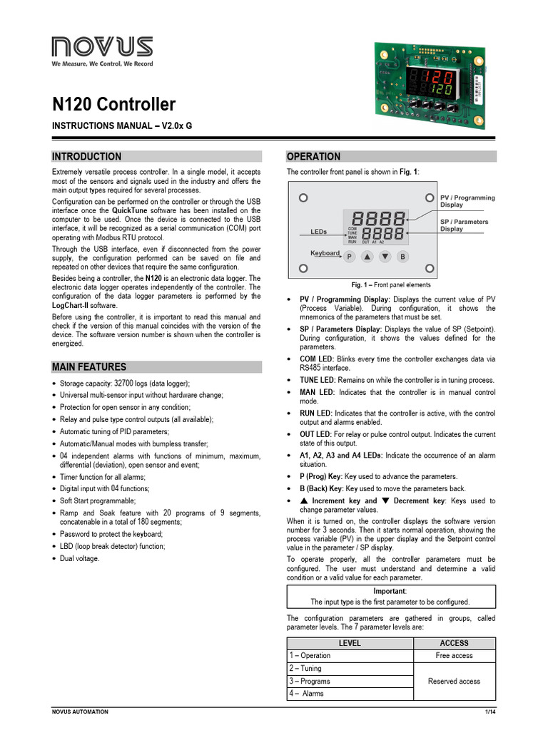 N120 Controller User Manual V2.0x G | PDF | Parameter (Computer ...