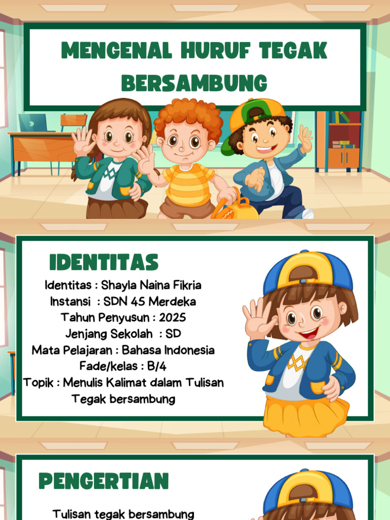 Menulis Huruf Tegak Bersambung SD | PDF
