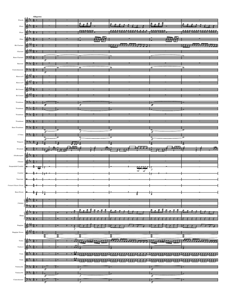 Allegretto | PDF | Compositions For Symphony Orchestra | Compositions For Orchestra