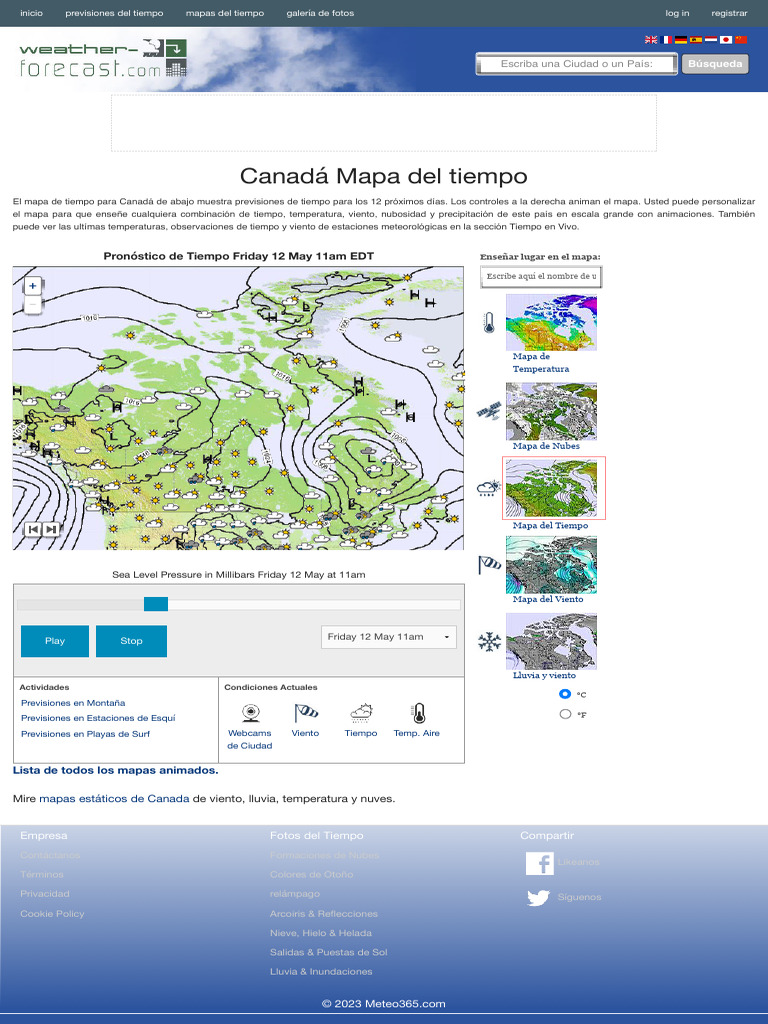 Mapa del Clima en Canadá | PDF | Cielo | Física Aplicada e ...