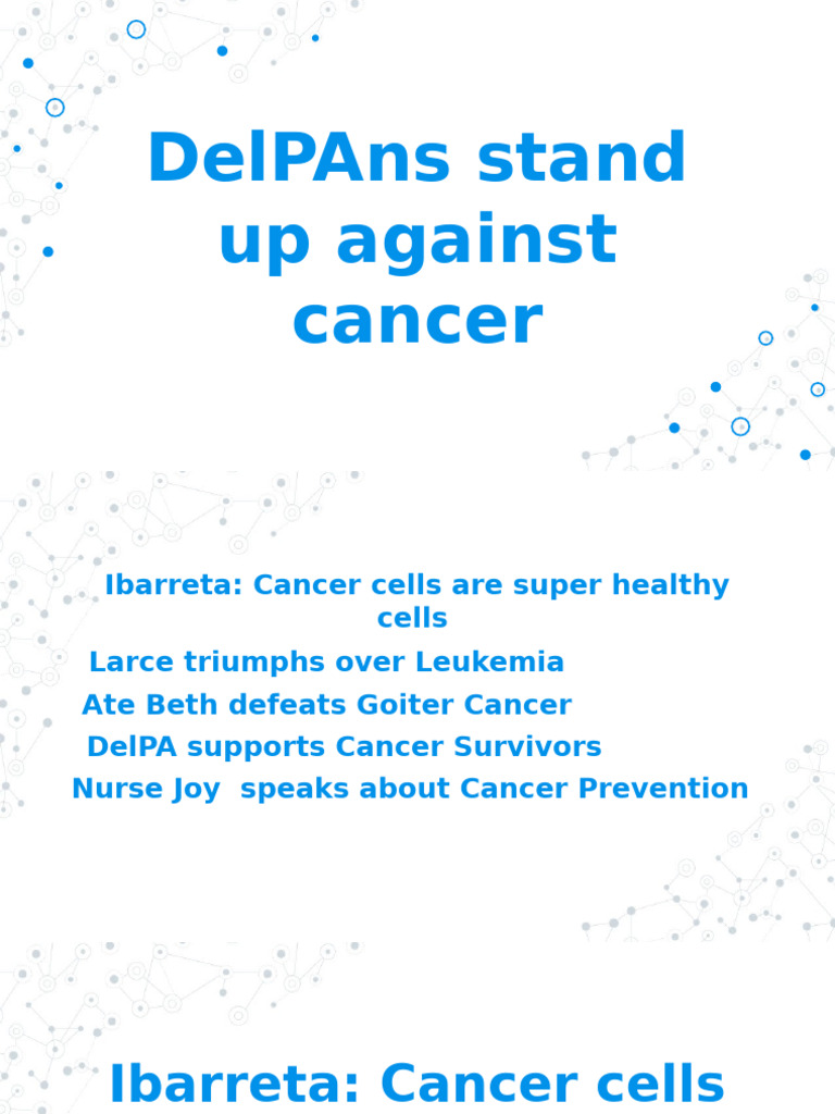 DelPAns Stand Up Against Cancer | PDF | Cancer | Leukemia