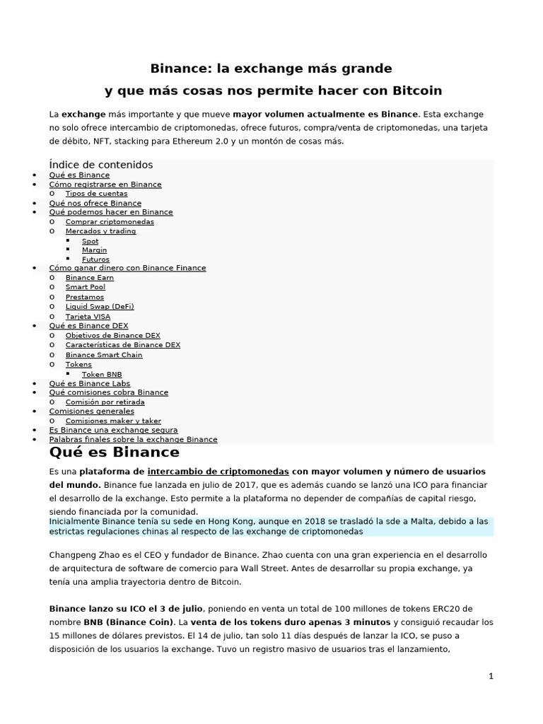 Binance | PDF | Criptomoneda | Bitcoin