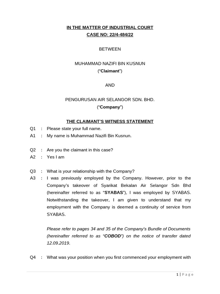 MNK-06-CWS Witness Statement v1.2 | PDF