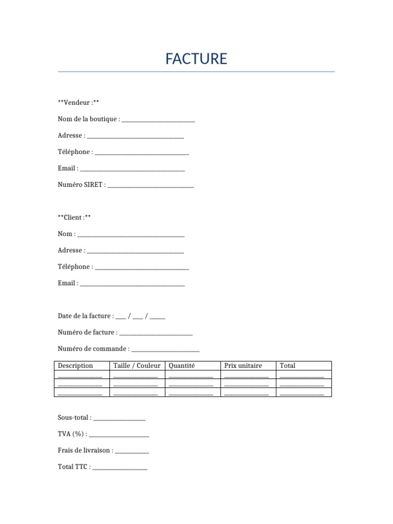 Facture Farfetch - Modèle PDF | PDF
