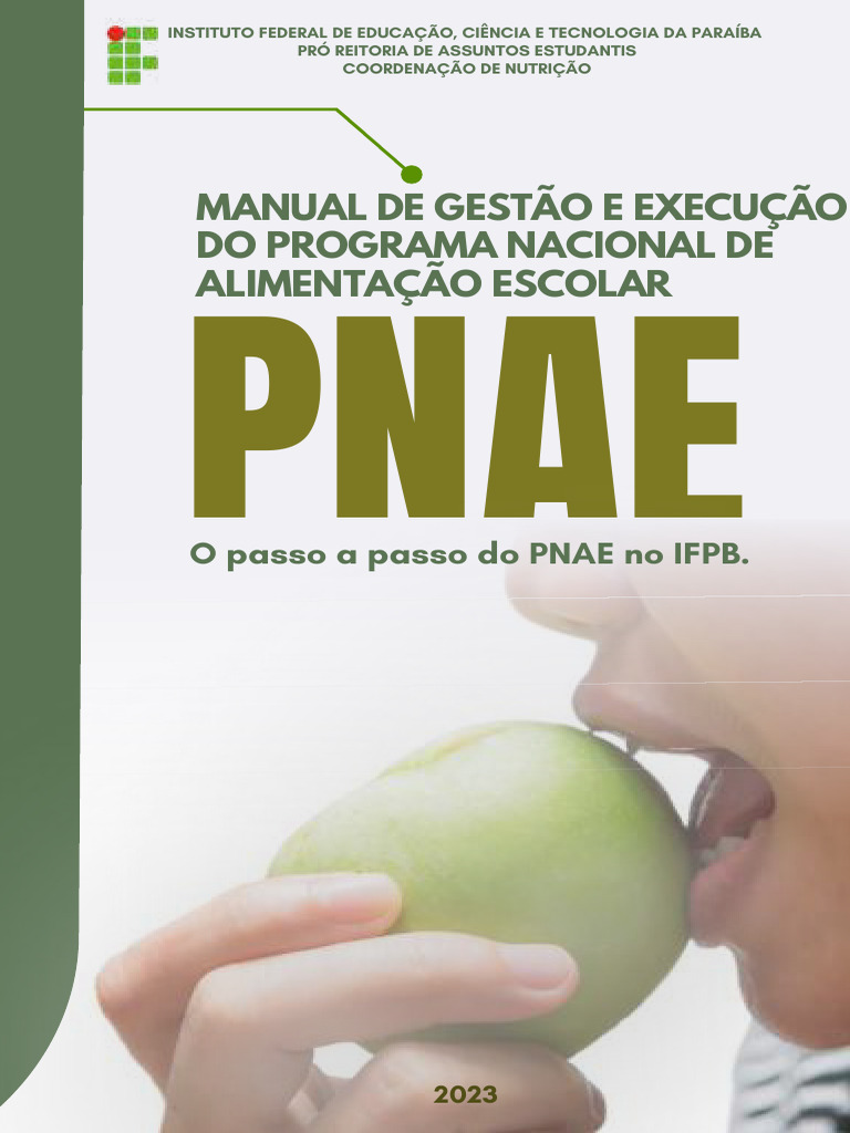 Guia do PNAE no IFPB: Gestão e Execução | PDF | Agricultura | Alimentos