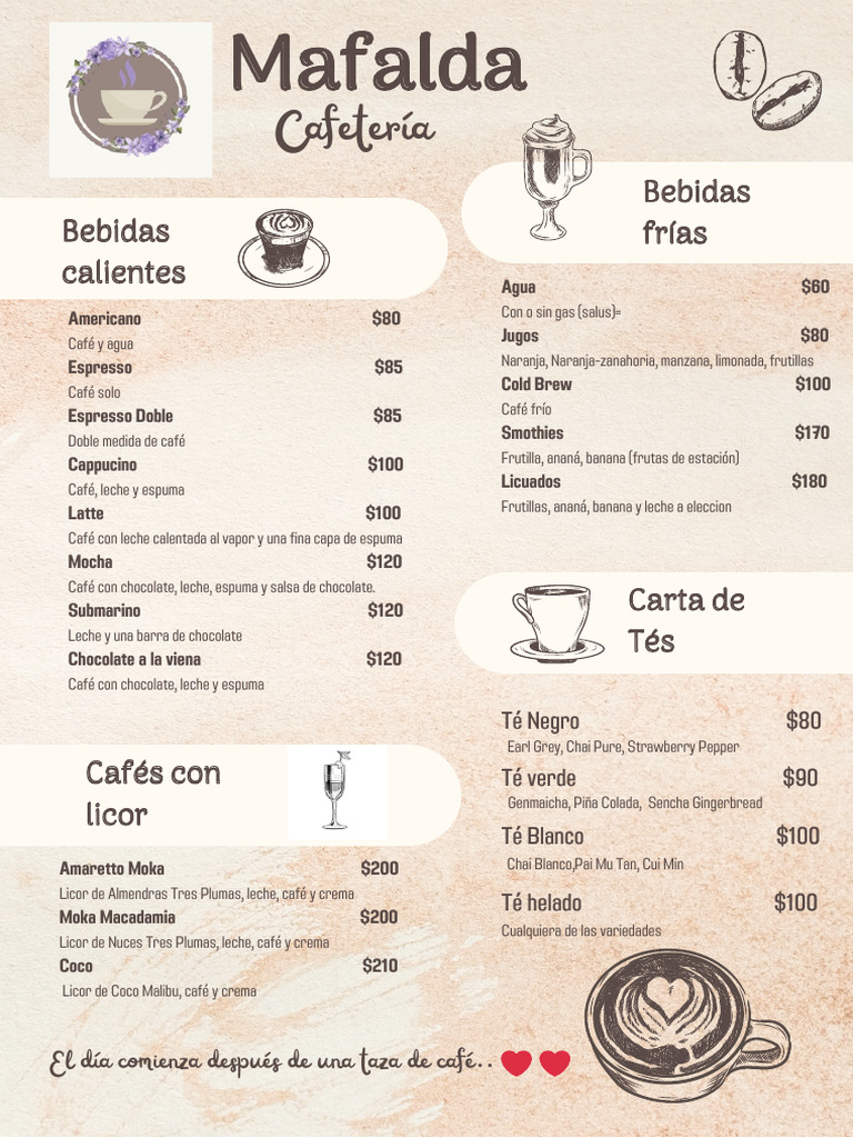 Beige and Brown Minimalist Aesthetic Coffee Shop Menu | PDF | café ...
