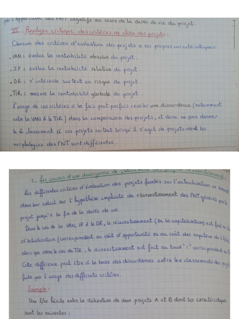 Analyse Critique Des Critères de Choix de Projet | PDF