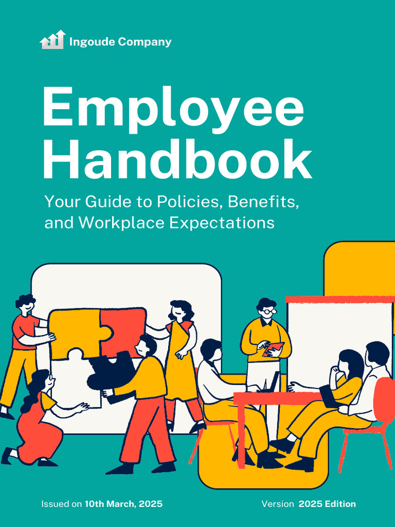 Green Illustrative Modern Professional Employee Handbook Booklet | PDF ...