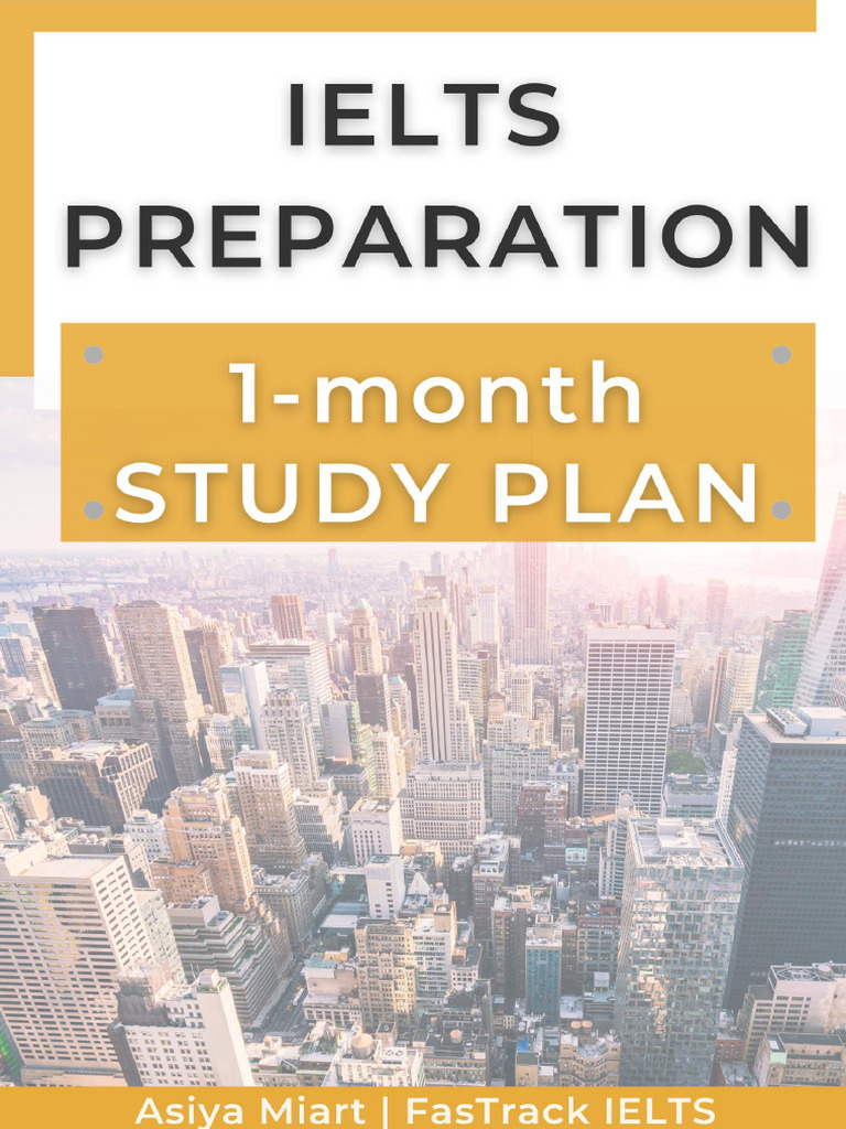 1-Month IELTS Study Plan Guide | PDF | International English Language ...