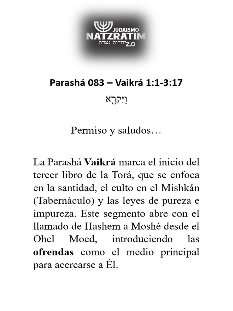 Parashá 083 | PDF | Perdón | Jesús