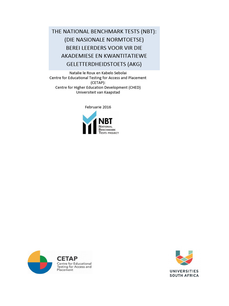 Prepare For Your AQL NBTs (Afrikaans) | PDF