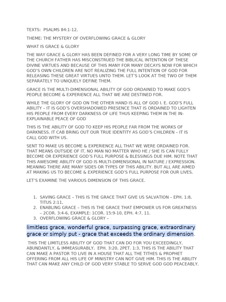 Understanding Grace & Glory_101543 | PDF