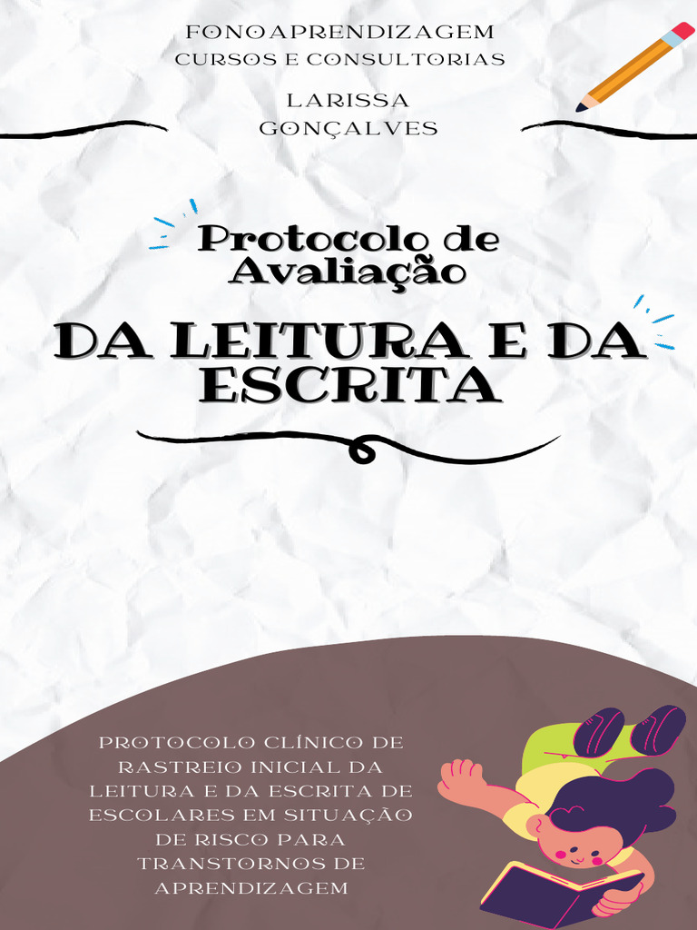 Protocolo de Avaliaã Ã o Da Leitura e Da Escrita | PDF | Fonema | Pedagogia