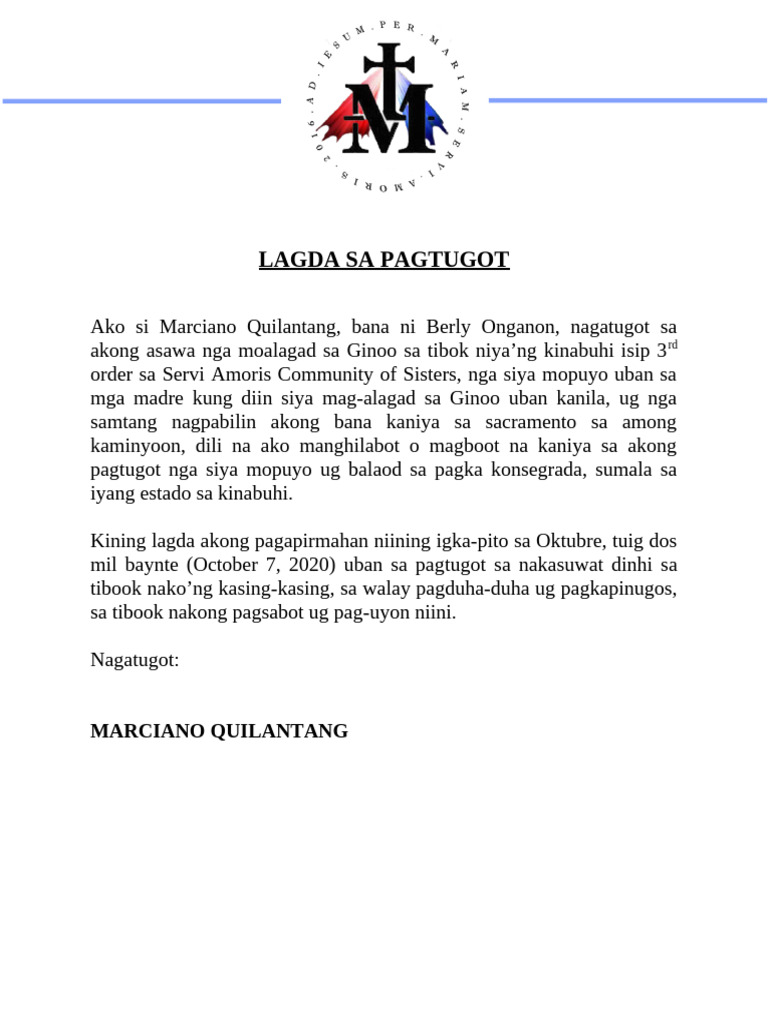 Lagda Sa Pagtugot | PDF