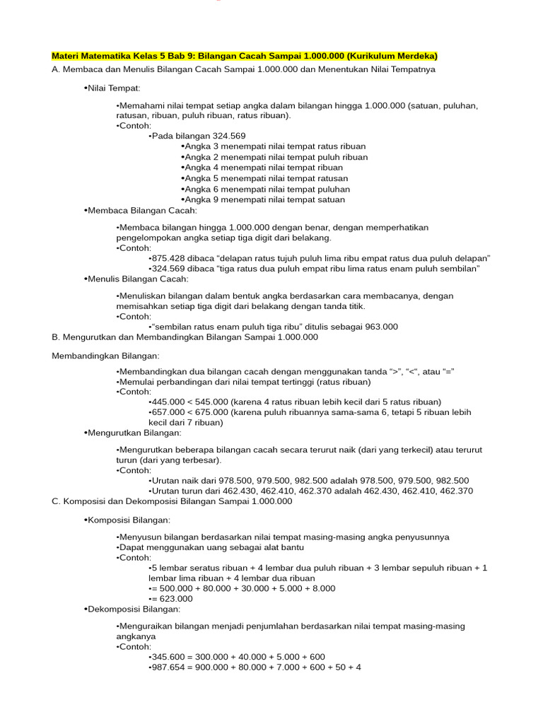Bab 8 Matematika Bil. Cacah Print | PDF