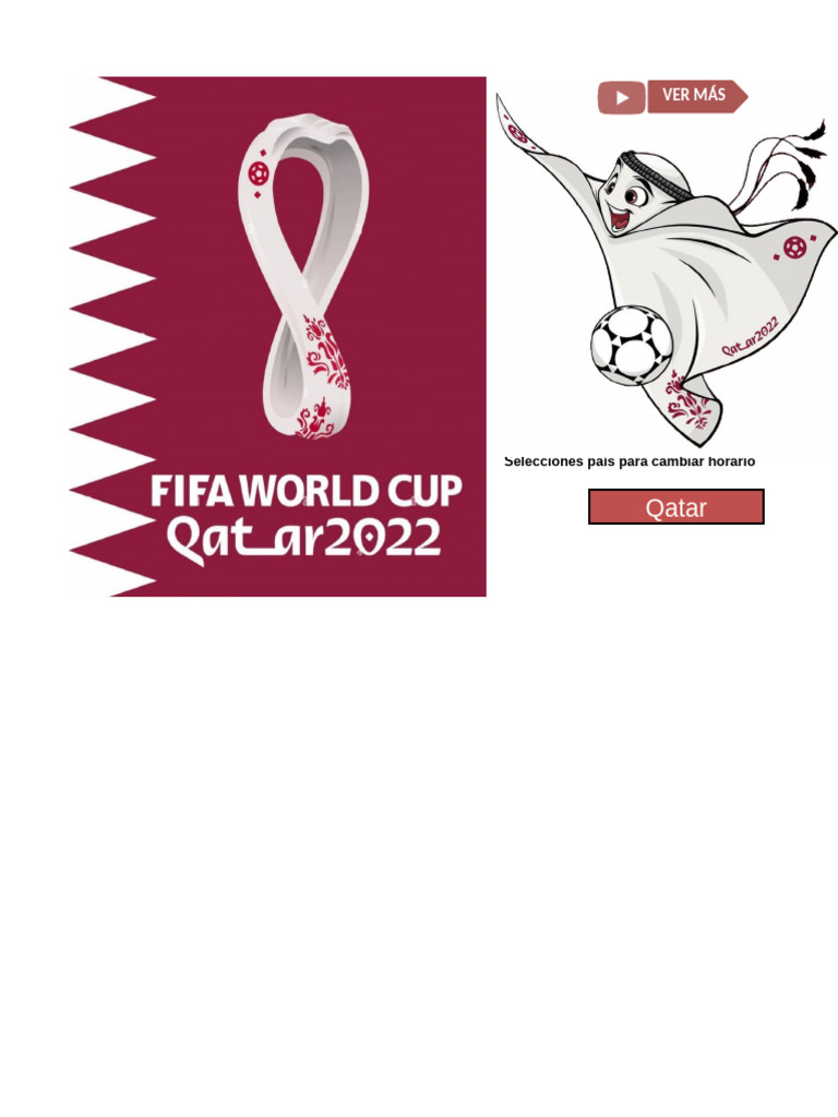 Fixture Qatar 2022 | PDF | FIFA Copa del Mundo | Torneos de la Copa Mundial de la FIFA
