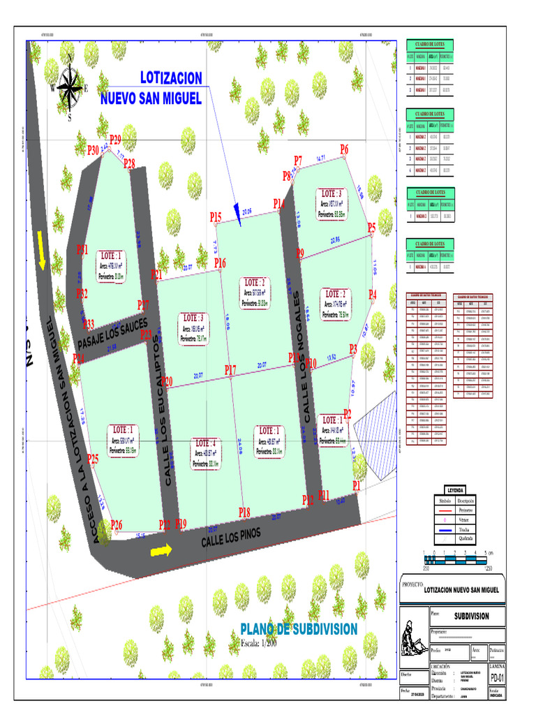 Plano General y Subdivision | PDF