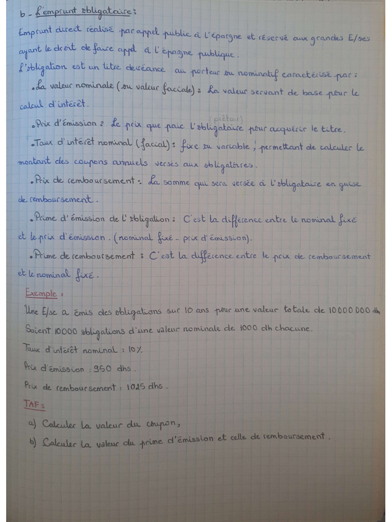 L'emprunt Obligataire | PDF