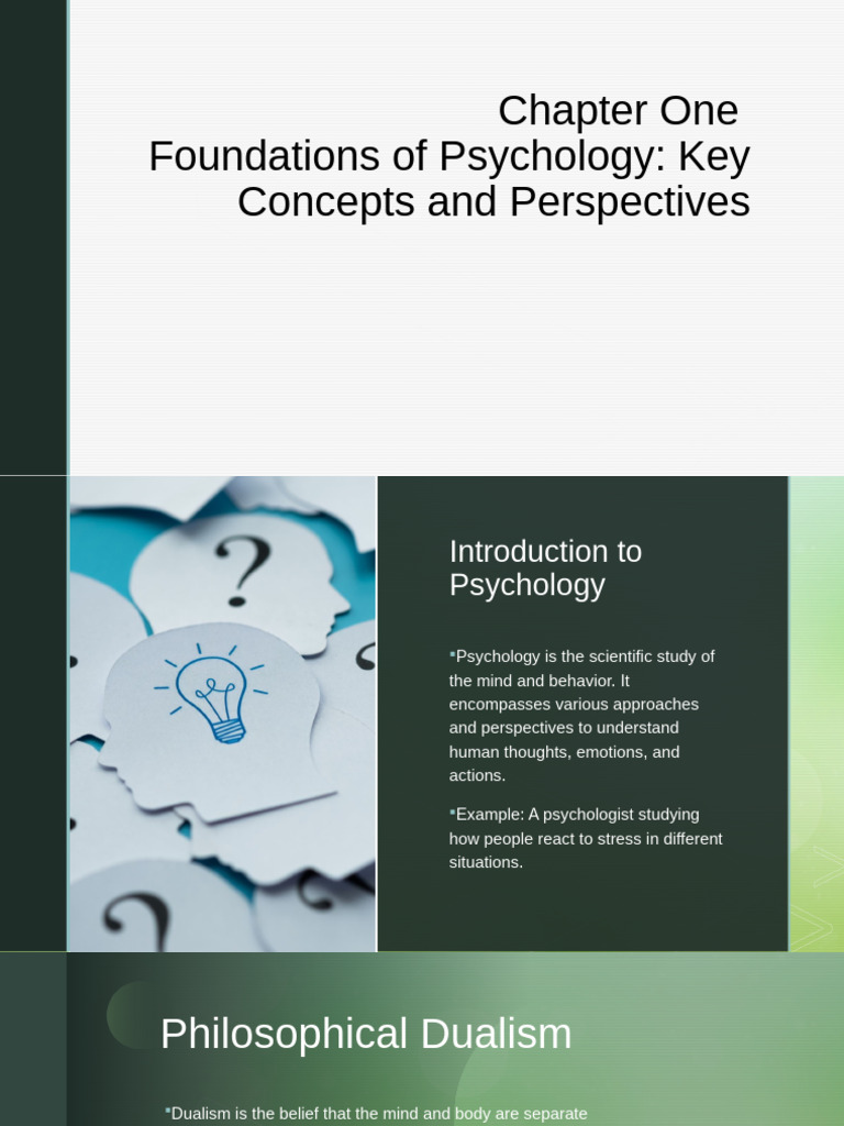 Chapter 1 PowerPoint | PDF | Psychology | Unconscious Mind