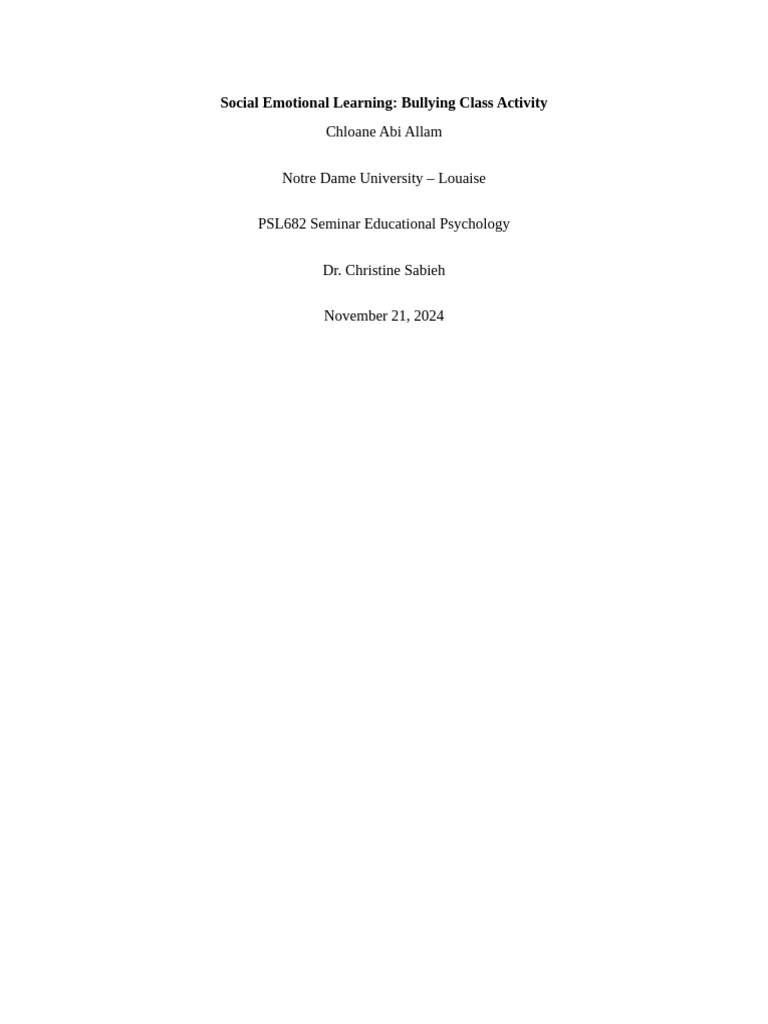 Grade 6 Bullying Intervention | PDF | Bullying | Learning