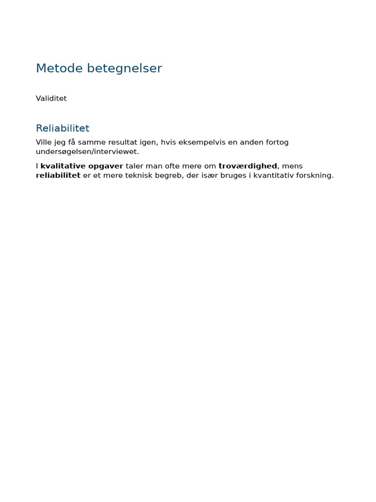 Metode Betegnelser | PDF