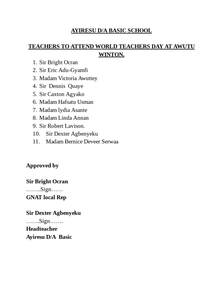 Gnat - 2024 World Teachers Day - Google Drive | PDF