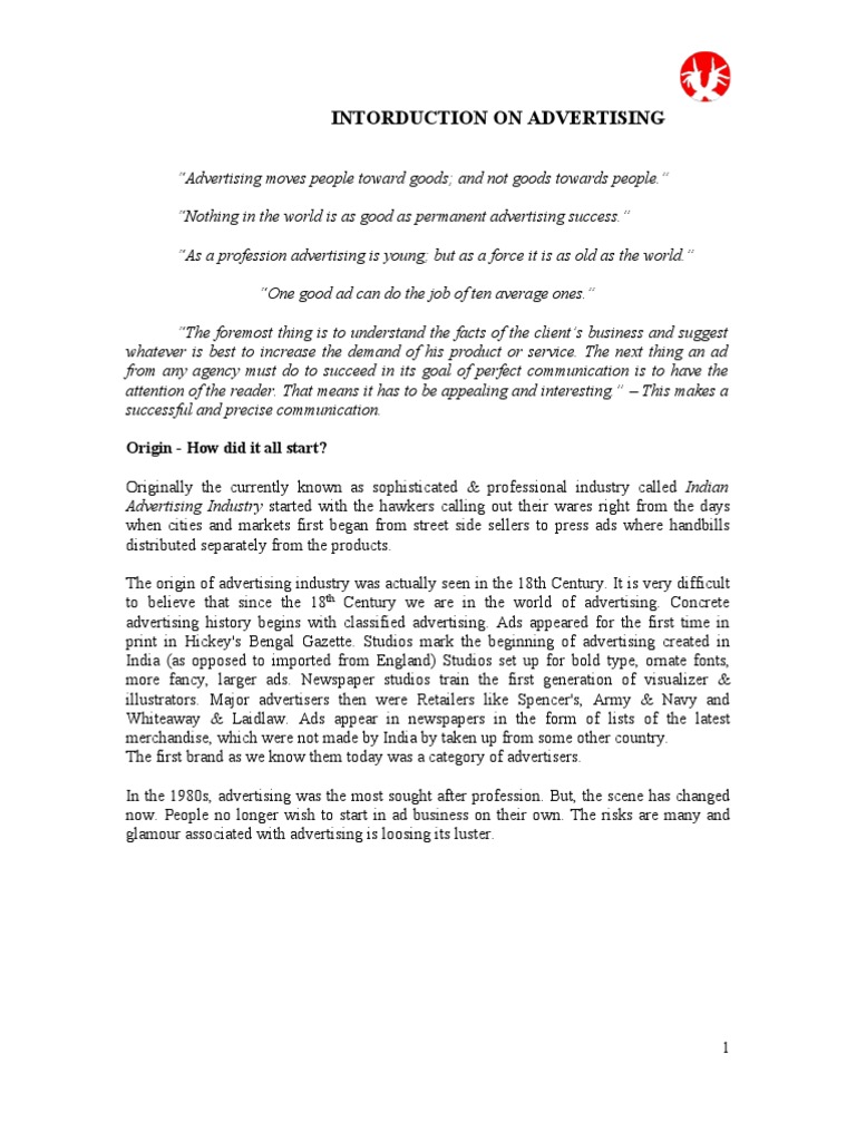 Advertisement | PDF | Marketing | Advertising