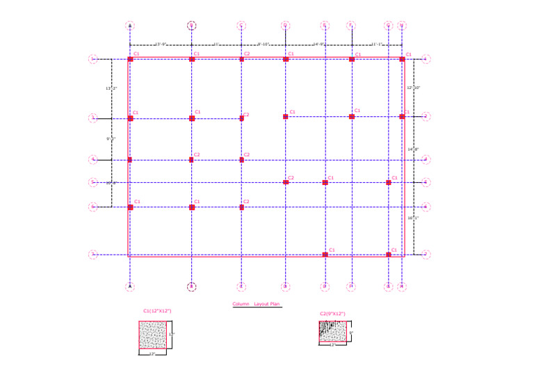 Column Layout Mdda PLAN (A) - Model | PDF