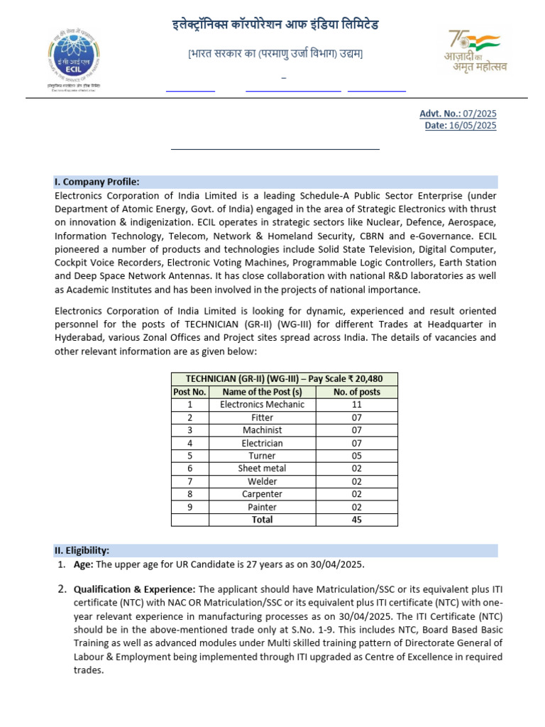 Advt 07 2025 | PDF | Driver's License | Fee