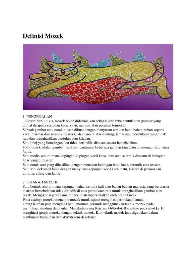 Definisi Mozek | PDF | Metode & Bahan Ajar | Seni