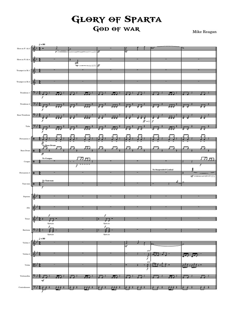 3 - Glory of Sparta - God of War 2 - Unofficial | PDF | Musical ...