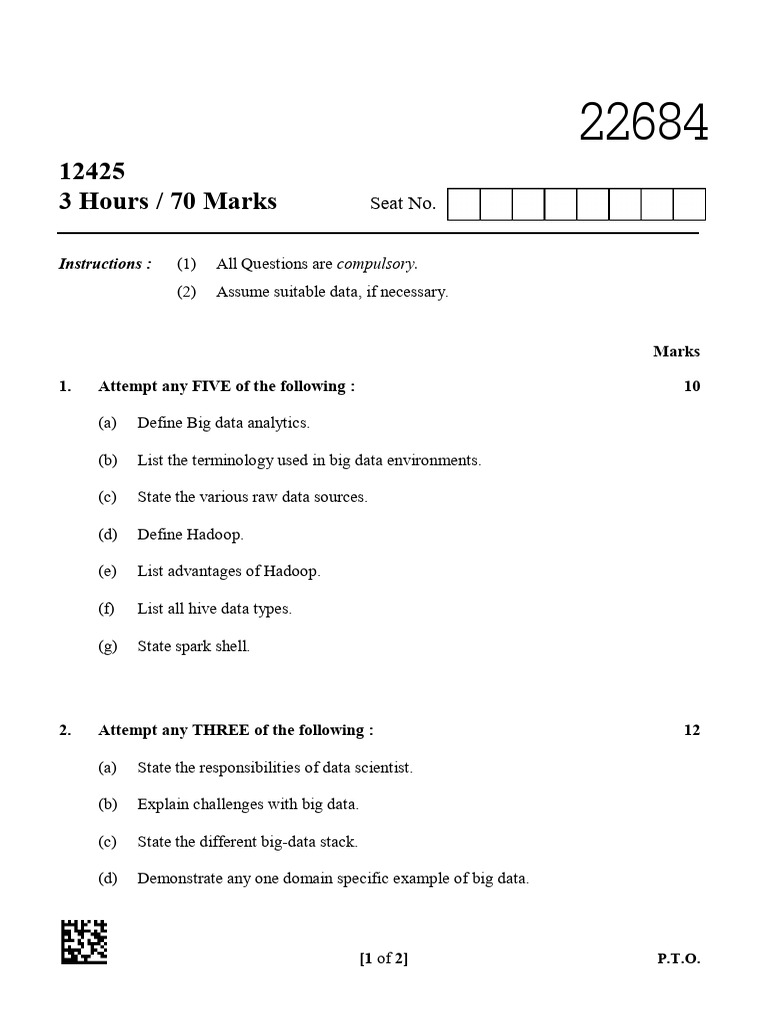 2024 Winter Question Paper BDA | PDF