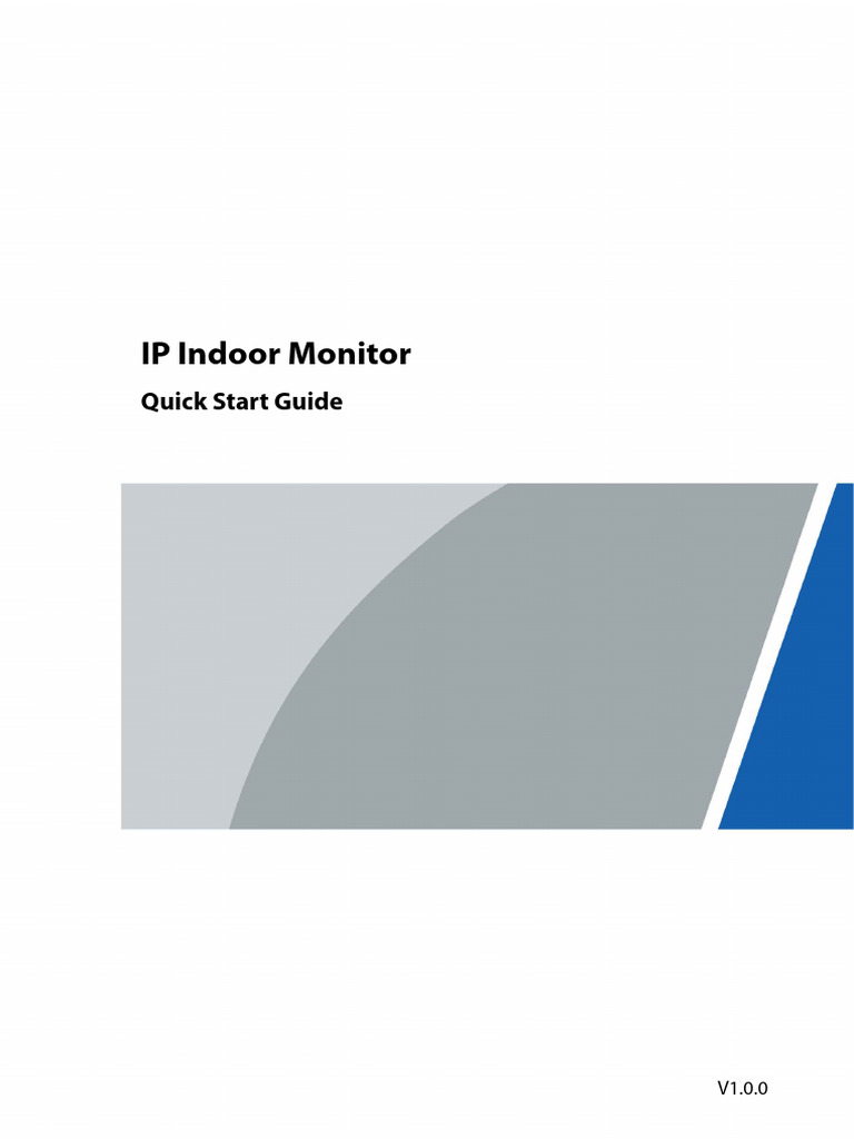 IP Indoor Monitor - Quick Start Guide - V1.0.0-Eng | PDF | Computer Network | File Transfer Protocol