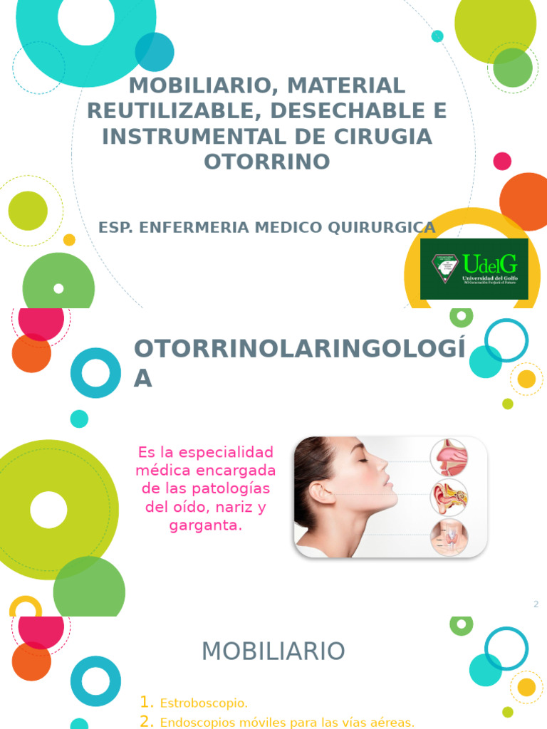 Instrumental de Otorrino | PDF | Otorrinolaringología | Especialidades Quirúrgicas