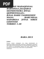 Karoora Barnoota Waggaa Bara Barnootaa 2017 | PDF